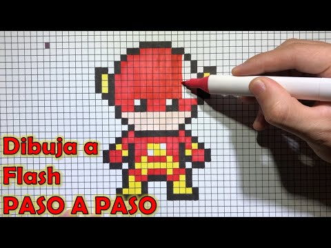 Cómo Dibujar a Flash en 8 bits o Pixel Art! TUTORIAL PASO A PASO - YouTube