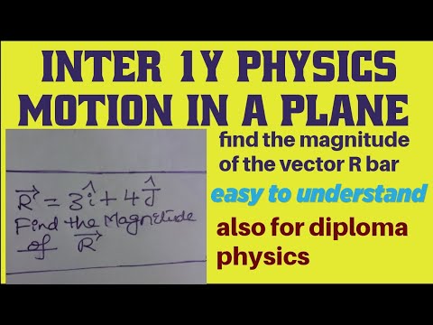 FINDING MAGNITUDE OF A VECTOR EXAMPLE NUMERICAL PROBLEM || MOTION IN A ...