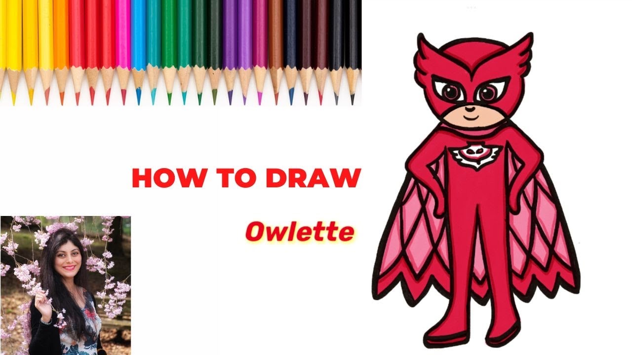 How to draw Owlette | Easy owlette drawing| PJ Mask Owlette - YouTube