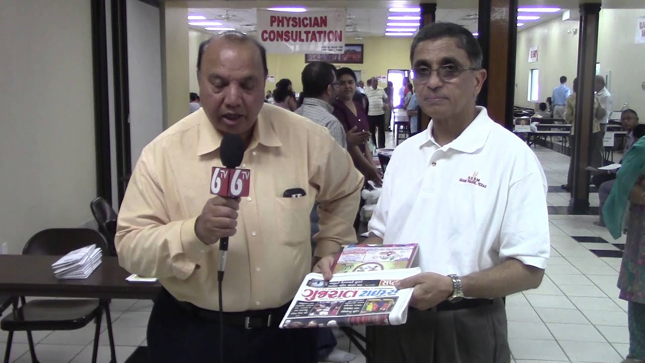 Subhash Shah of Gujarath Darpan Magazine at Healthfair in SwamiNarayan ...