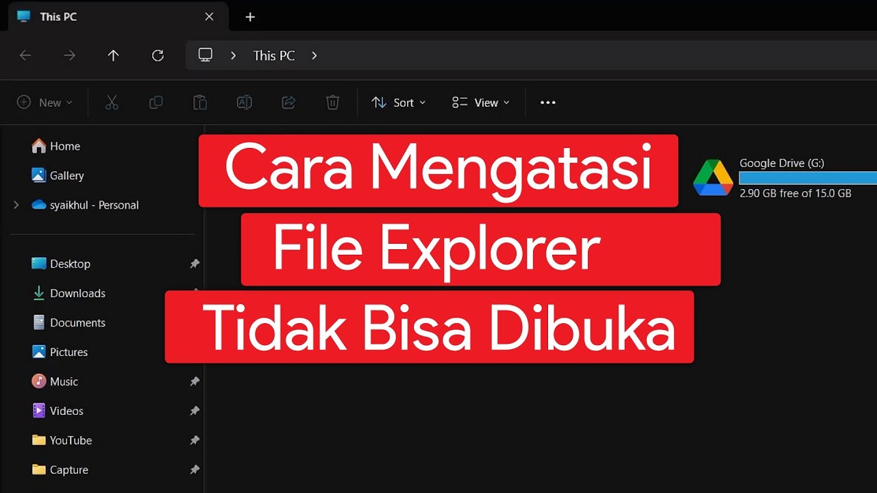 Cara Mengatasi File Explorer tidak bisa dibuka - YouTube