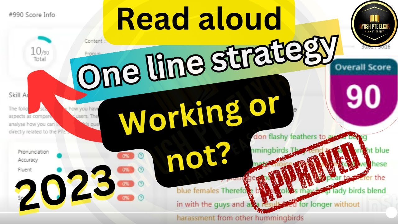 I got 90/90 in one line strategy | PTE one line strategy working or a ...