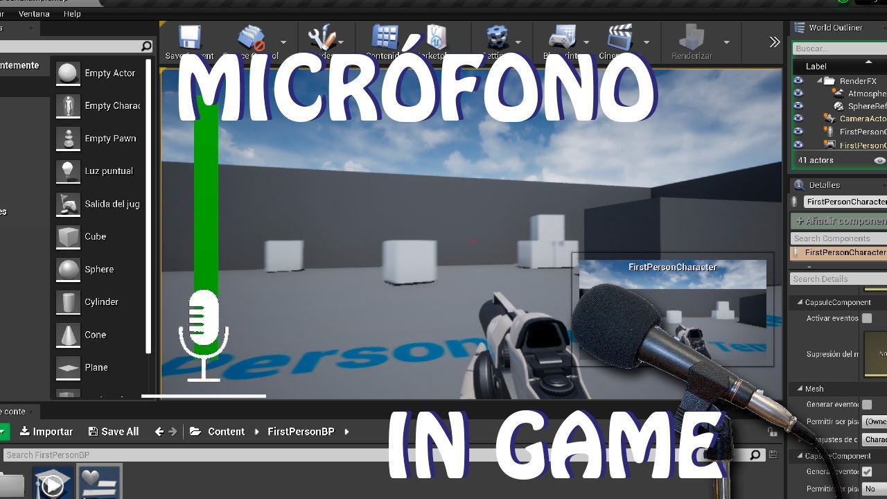 Unreal Engine 4: Uso del micrófono - YouTube