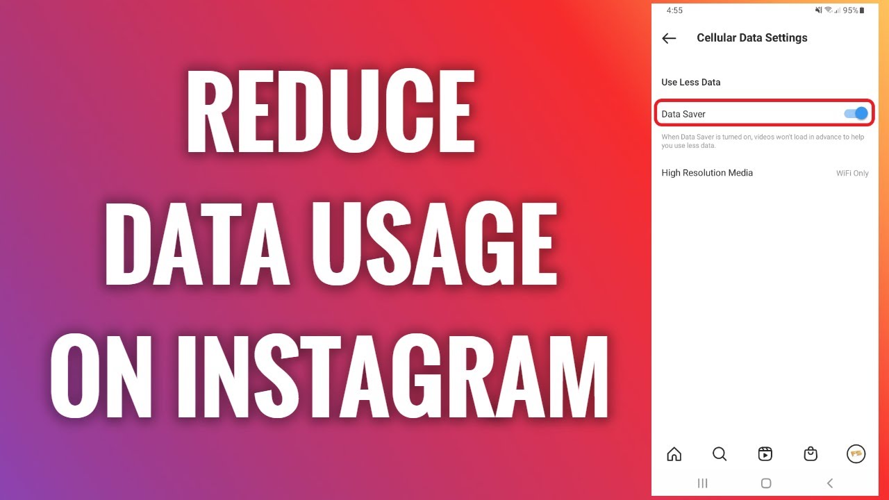 How To Reduce Data Usage On Instagram - YouTube