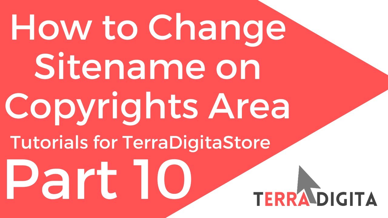 Part 10: How to Change Sitename on Copyrights Area - Tutorial for ...