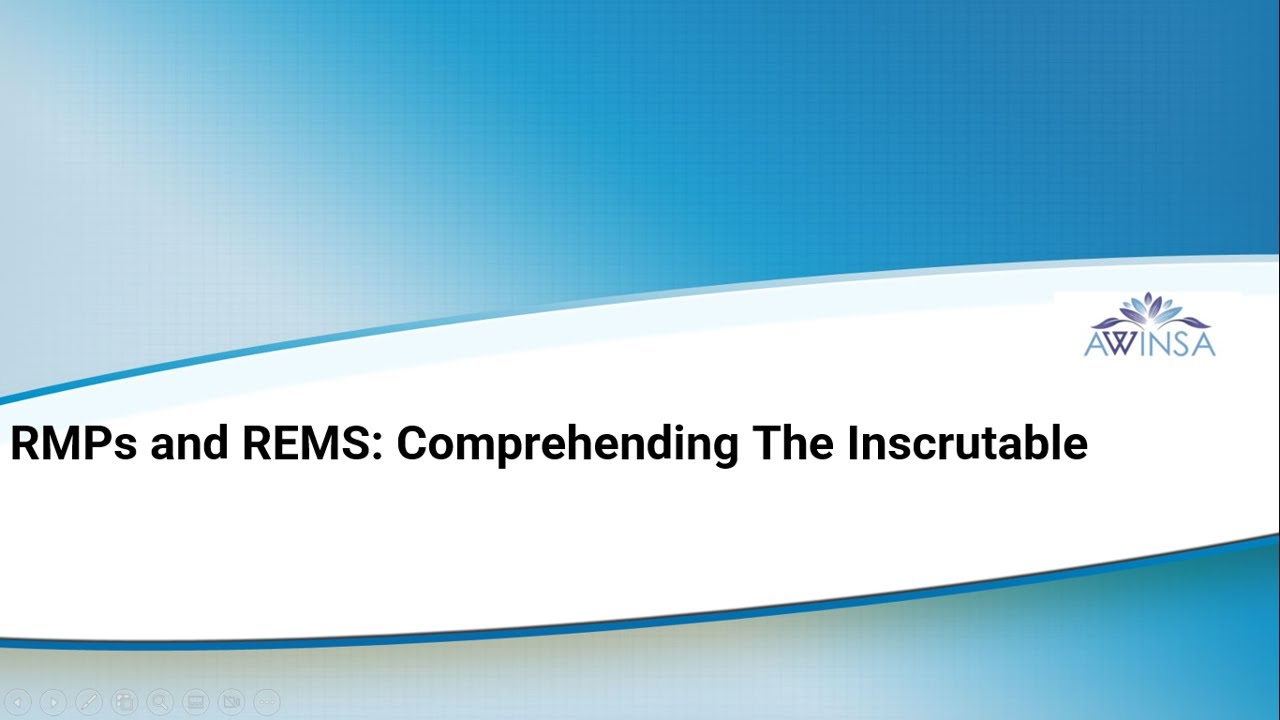 RMPs and REMS: Comprehending the inscrutable - YouTube