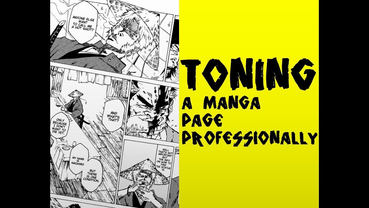 Toning A Manga Page Professionally In Manga Studio - YouTube