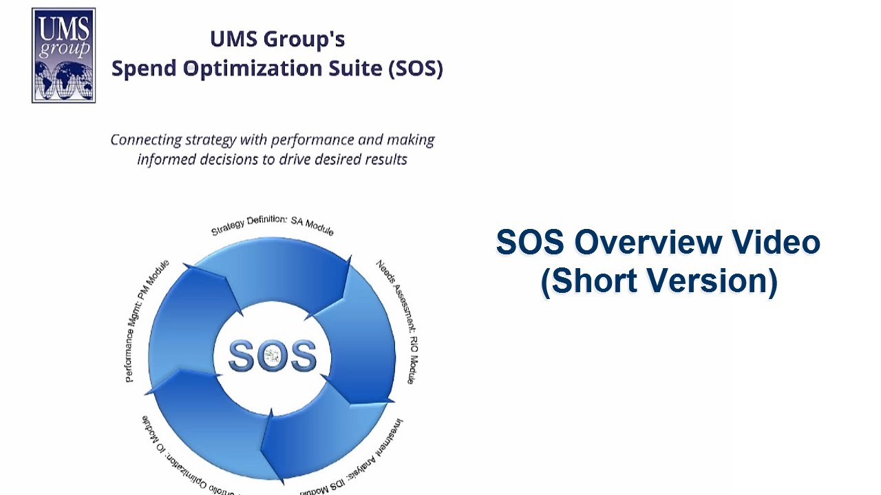 UMS Group Spend Optimization Suite (SOS) - Overview - YouTube