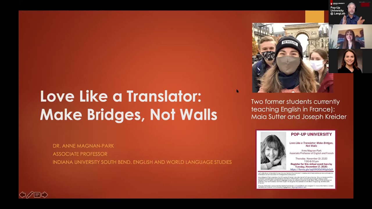 IUSB Pop-Up University Nov 2020: Anne Magnan-Park "Love Like a ...