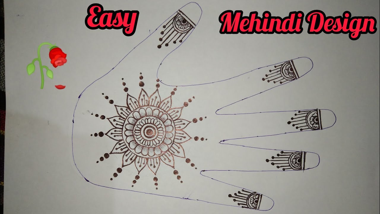 Simple Mehindi Design ️||Back Hand Mehndi Design || Easy Mehindi Design ...
