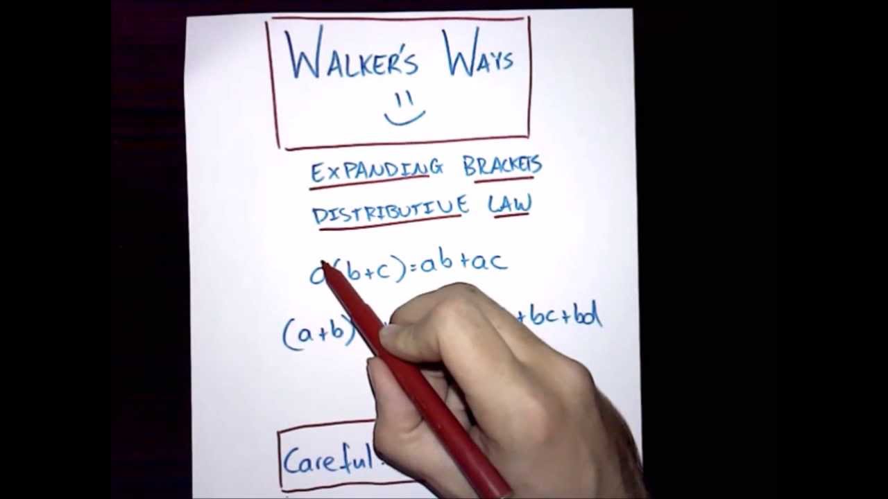 Walker's Ways: Expanding Brackets: Distributive Law - YouTube