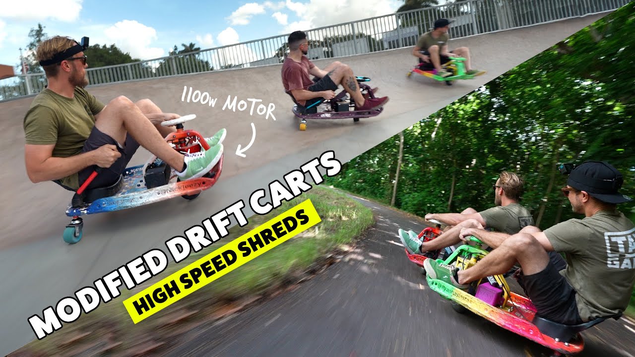1100w Drift Cart Skatepark and Trail Ride! - YouTube