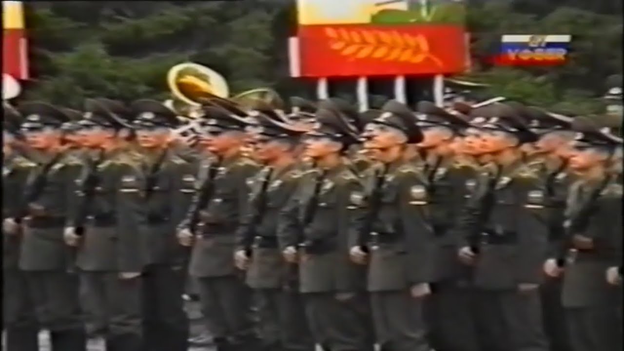 Inspection of the 17th Company YVVFU Oath Parade 1996 Russian Anthem ...