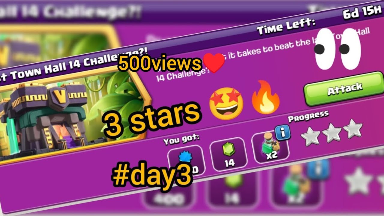 Easy 3 stars in last th 14 challenge. - YouTube
