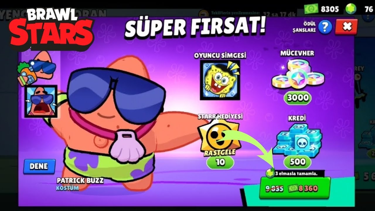 BRAWL STARS PATRICK BUZZ PAKETİNİ ALDIM🔥10 STARR HEDİYESİ AÇTIM🔥KOSTÜM ...