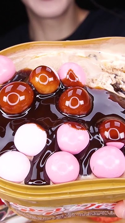 Asmr Red Pink Chocolate Ball Ice Cream Magnum Nutella Dessert Mukbang