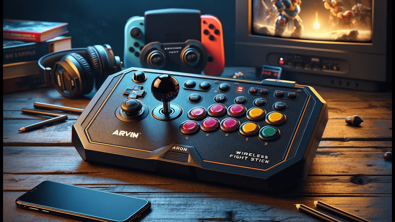 🕹️ arVin Wireless Arcade Fight Stick Joystick Controller for iPhone iOS ...