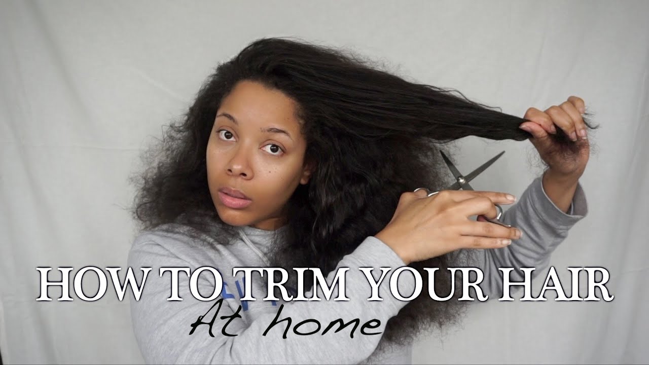 How to trim Afro hair at home ️ DETAILED & EASY - YouTube