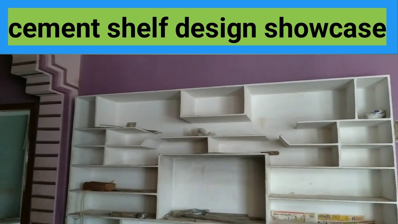 showcase almari design | cement cupboar work | nani venkat arts - YouTube