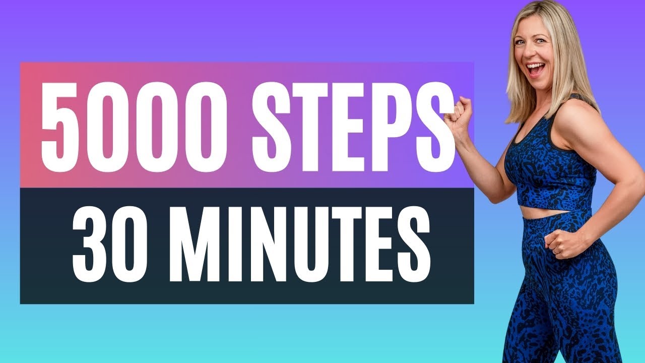 5000 Steps in 30 Minutes! Indoor Walking Cardio Workout - YouTube