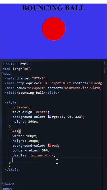 Bouncing ball by Css♥️ animation #shorts #coding #viral - YouTube