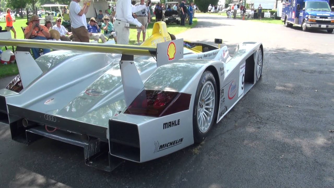 2000 Audi R8 LMP900 Start Up. Keeneland Concours 2015 - YouTube