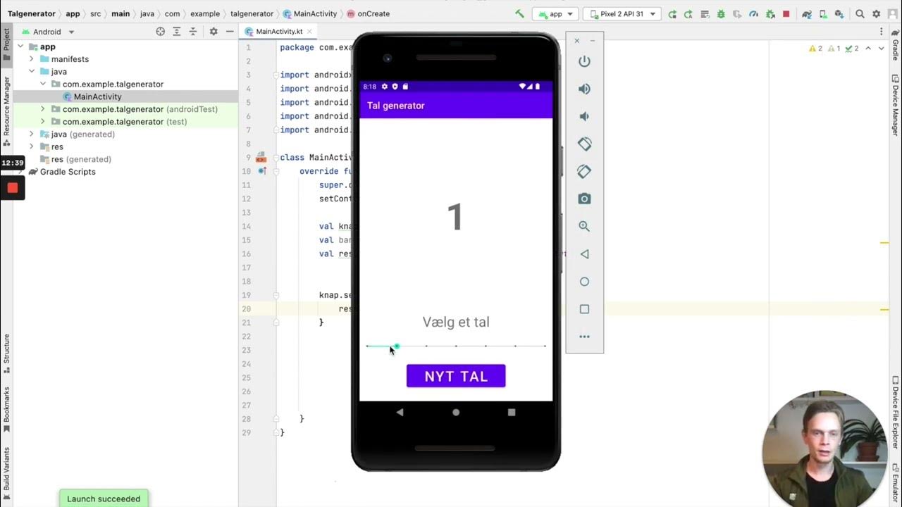 Android App #5 - Kode layout til logik - YouTube
