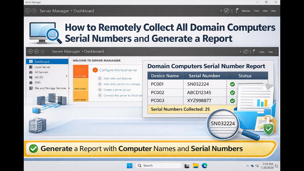 How to Remotely Collect All Domain Computers Serial Numbers and ...