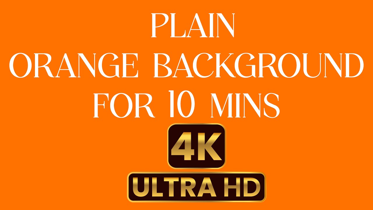 10 mins of Orange Screen I Orange Screen Therapy I Infinite Screen ...