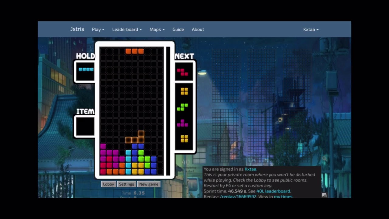 Rain and Thunder while play Tetris with a Mechanical Keyboard ASMR ...