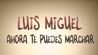 Luis Miguel - Ahora te puedes marchar - KARAOKE Chords - Chordify