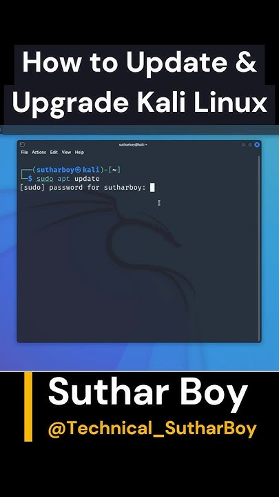 How To Update & Upgrade Kali Linux | System Update #shorts - YouTube