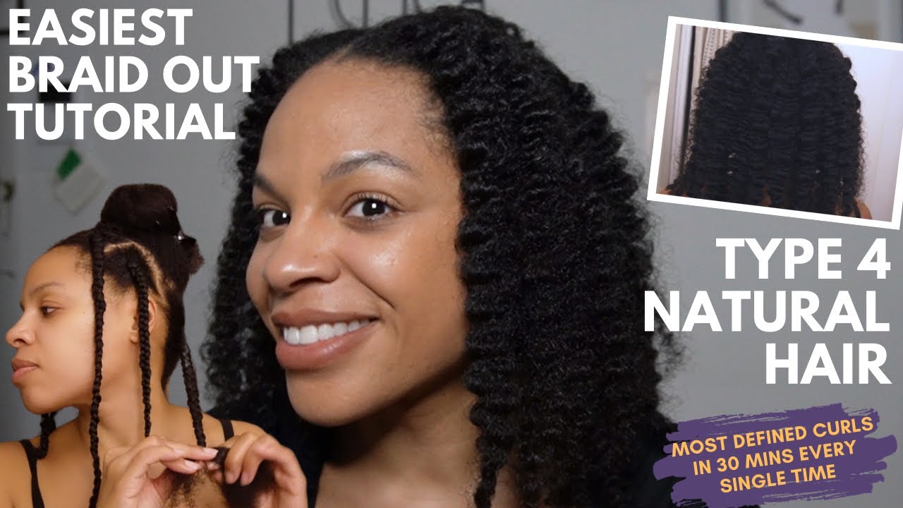 Simple Braid Out On Type 4 Natural Hair Easy Natural Hair Care 101