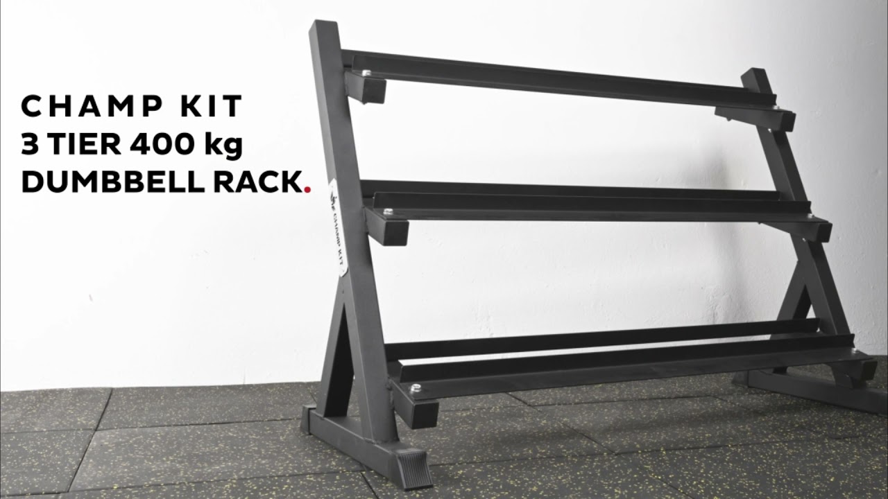 Champ Kit 3 Tier Dumbbell Rack - حامل دنابل - YouTube