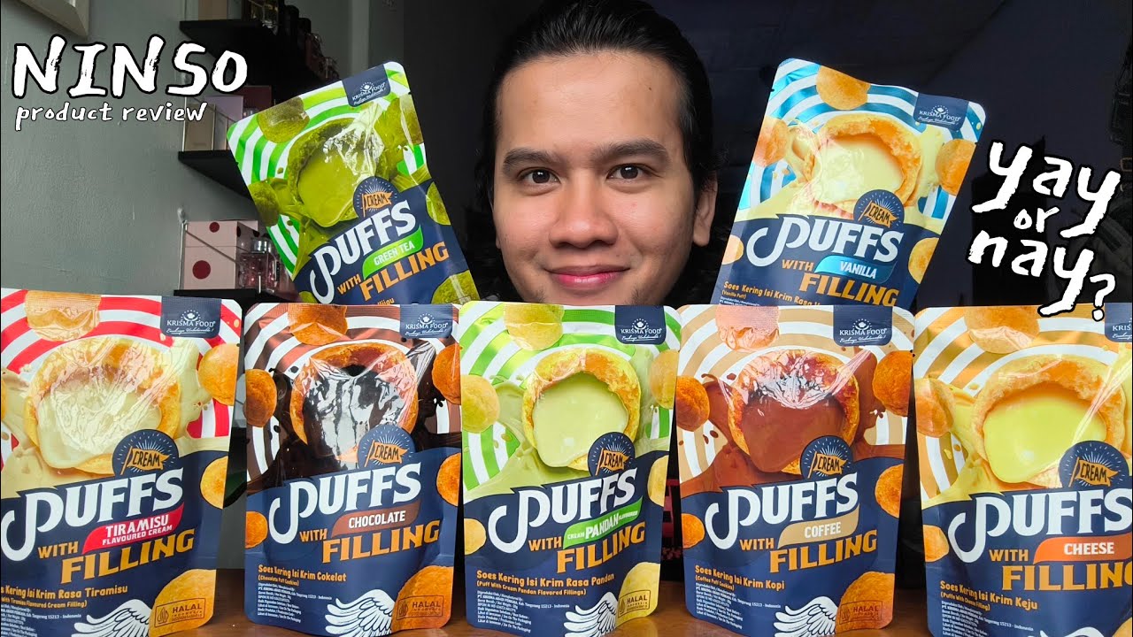 KRISMA FOOD PUFFS WITH FILLING | REVIEW NINSO SHOPPING HAUL - YouTube