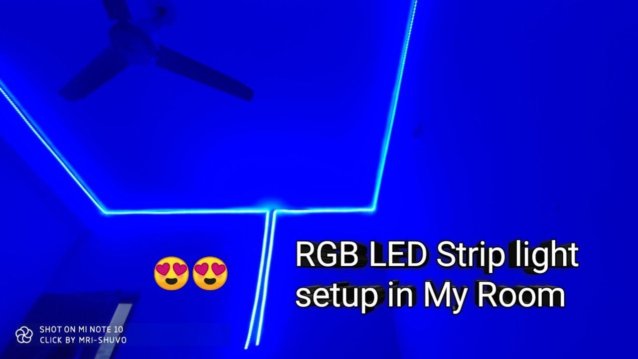 How to install RGB LED Strip Light || My Room Setup - YouTube