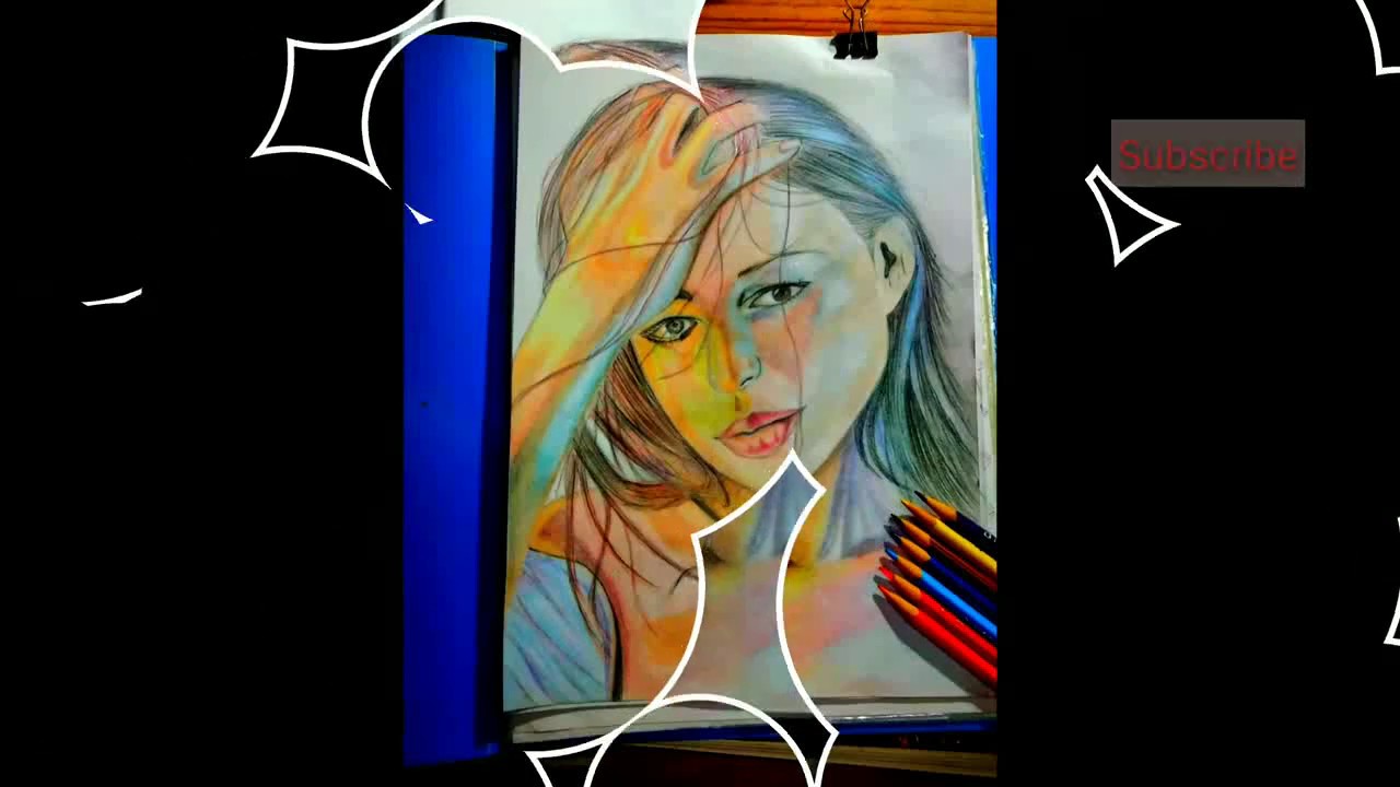Color pencil portrait / How to use color pencil/artwork //colored face ...