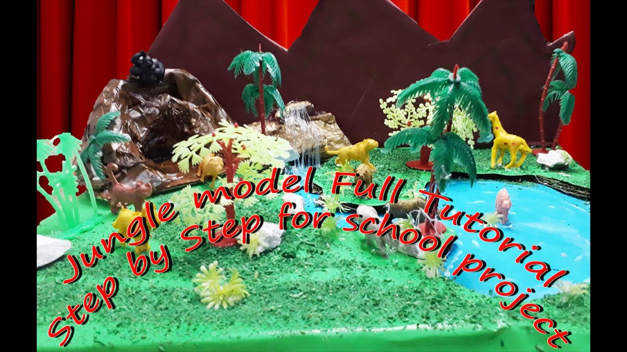 Jungle model Full Tutorial Step by Step for school project | With Wild ...