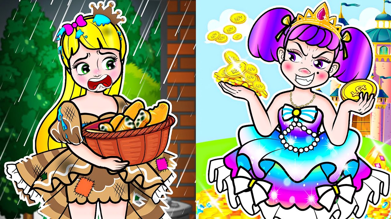 [🐾paper dolls🐾] Poor Princess vs Rich Princess Body Swap For 24 Hour ...