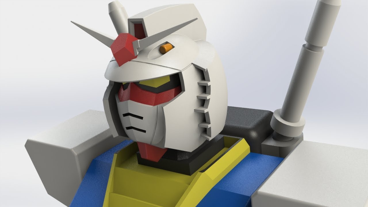 Solidworks: robot GUNDAM - helmet - YouTube