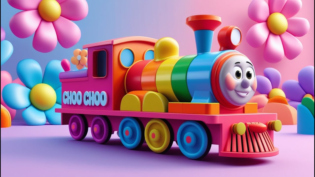 🚂choo choo goes the rainbow train | For Kids - YouTube