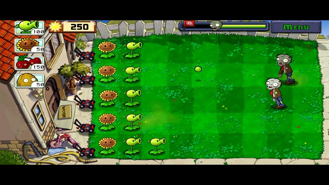 plants vs zombies 4th day (old version) #offlinegames #pvsz - YouTube
