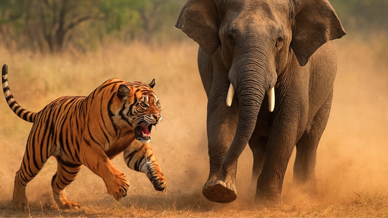 TIGER VS ELEPHANT – Who Reigns Supreme - YouTube