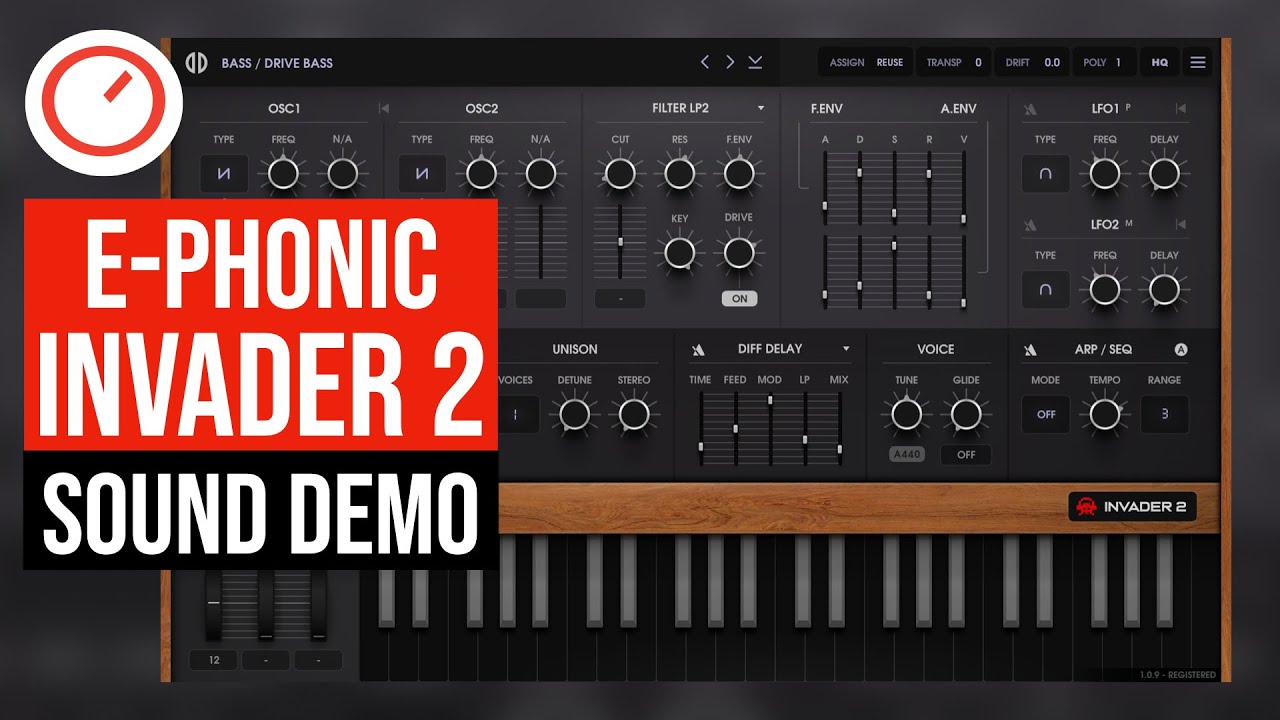 E-Phonic Invader 2 Sound Demo (The 5€ Analog Modeling Synthesizer ...