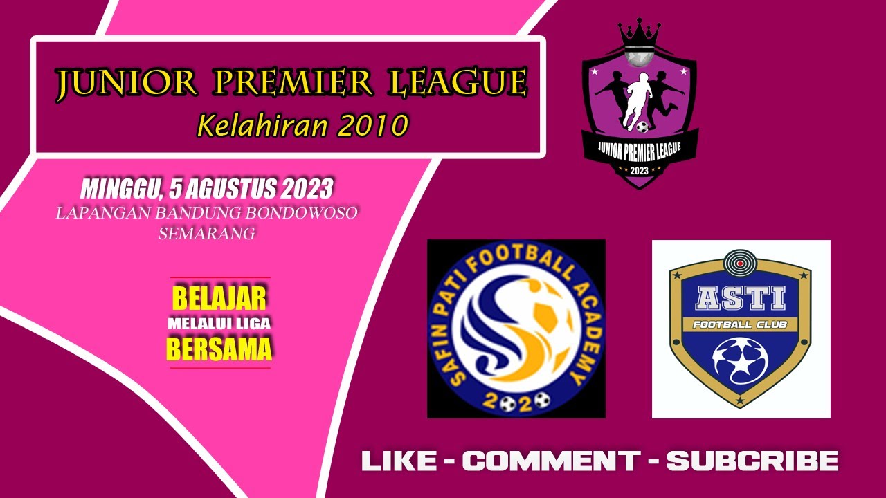 SAFIN FA Pati vs ASTI Kudus [kelahiran 2010] Junior Premier League - YouTube