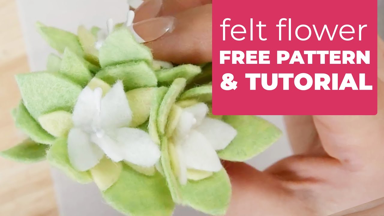 FREE Miniature Felt Flowering Bush Pattern and Tutorial - YouTube