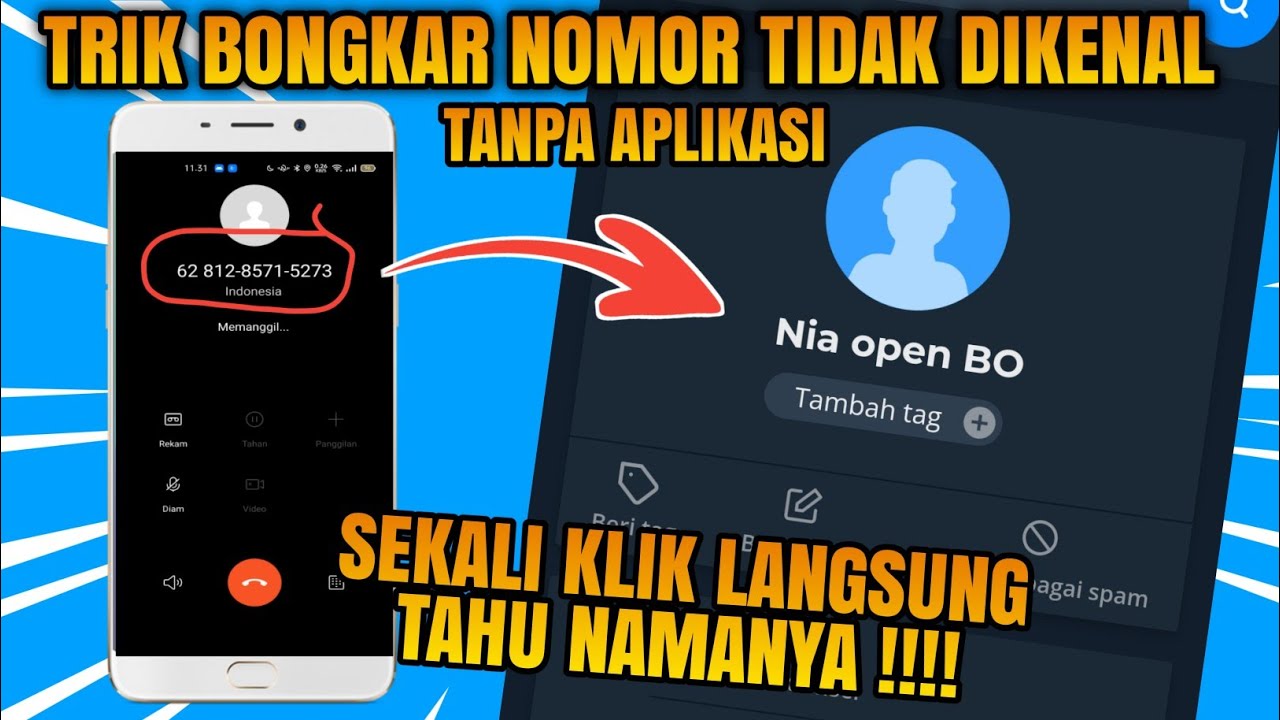 Cara mengetahui identitas nomor hp tanpa aplikasi - YouTube