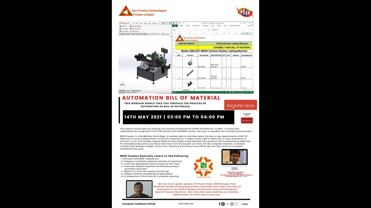 IDSPL BOM Creator Webinar 14th May 2021 - YouTube