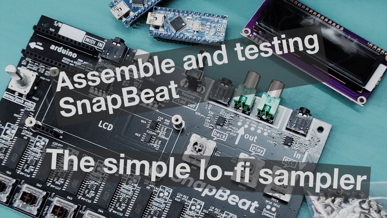 Assembly and testing of SnapBeat, the simple lo-fi sampler - YouTube