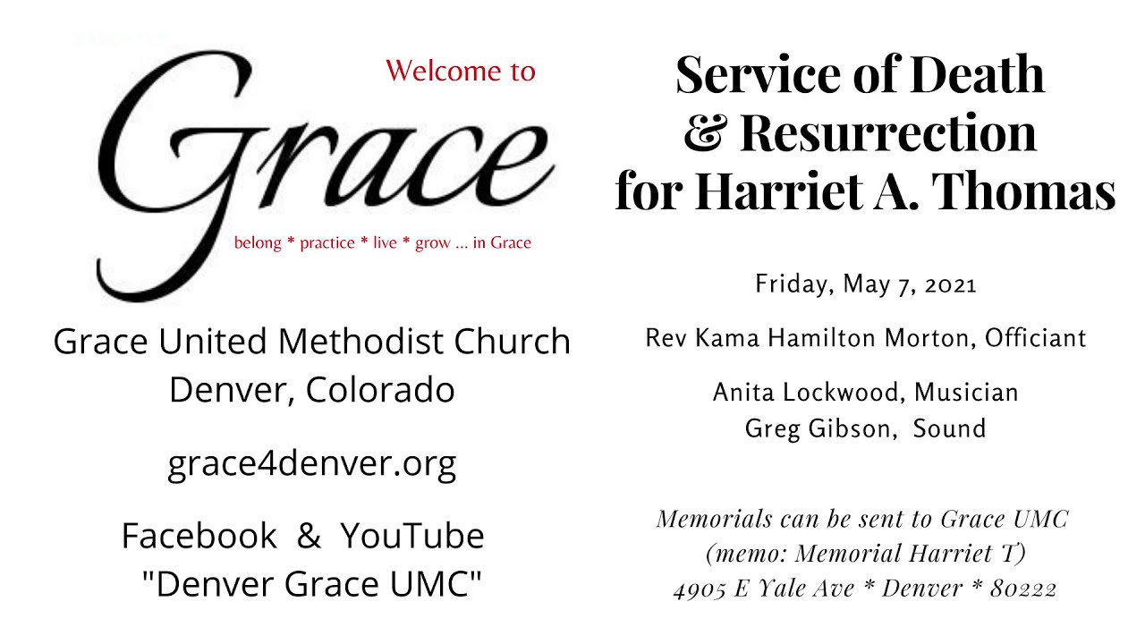 Harriet Thomas Memorial Service May 7, 2021 - YouTube